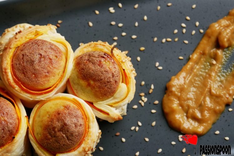 Sausage pastry bites; party snacks - PassionSpoon recipes