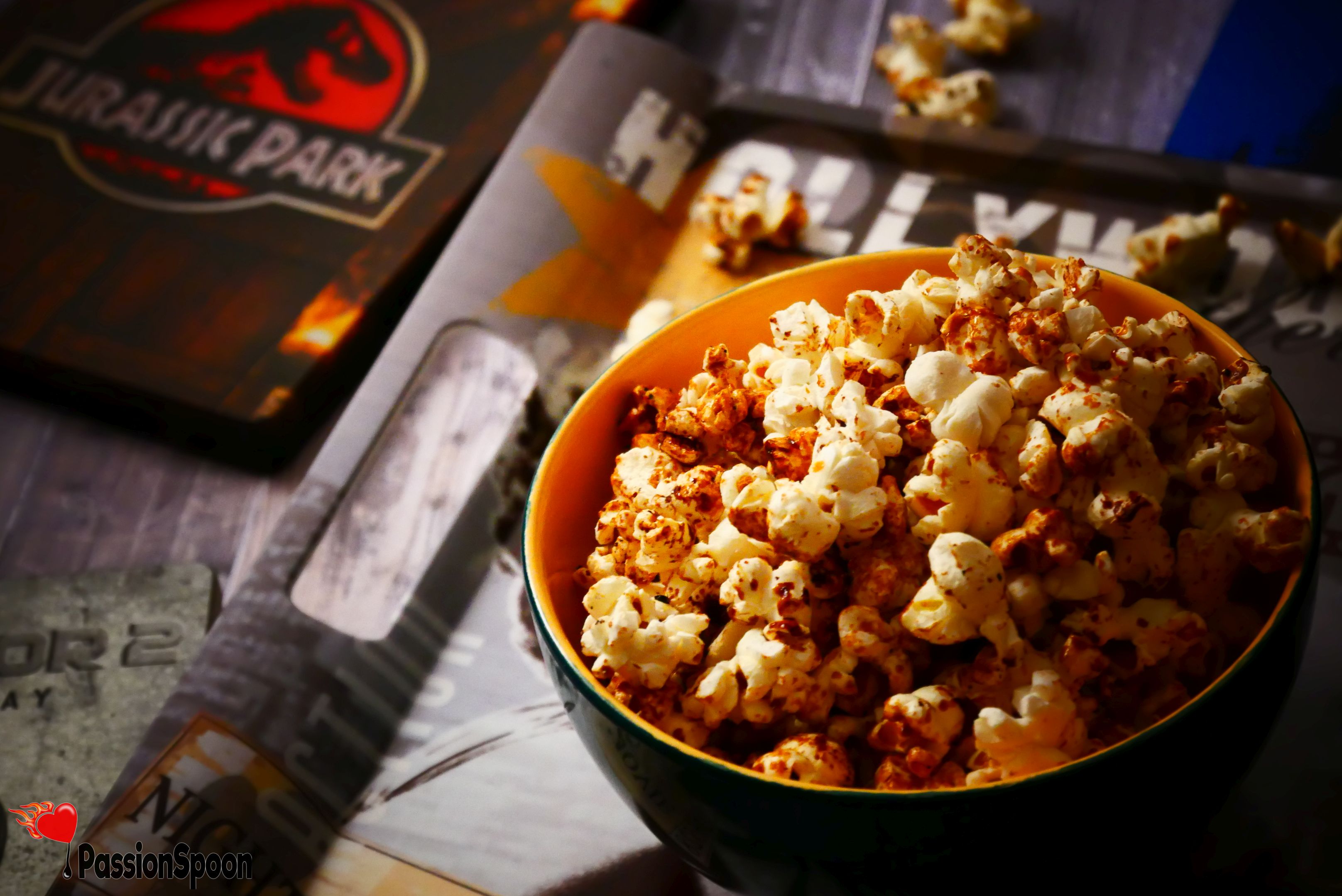 Coconut vanilla popcorn; best movie snack - PassionSpoon recipes