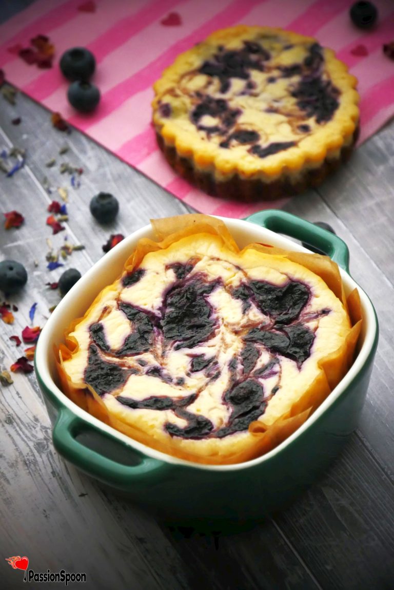 Blueberry quark cheesecake - PassionSpoon recipes