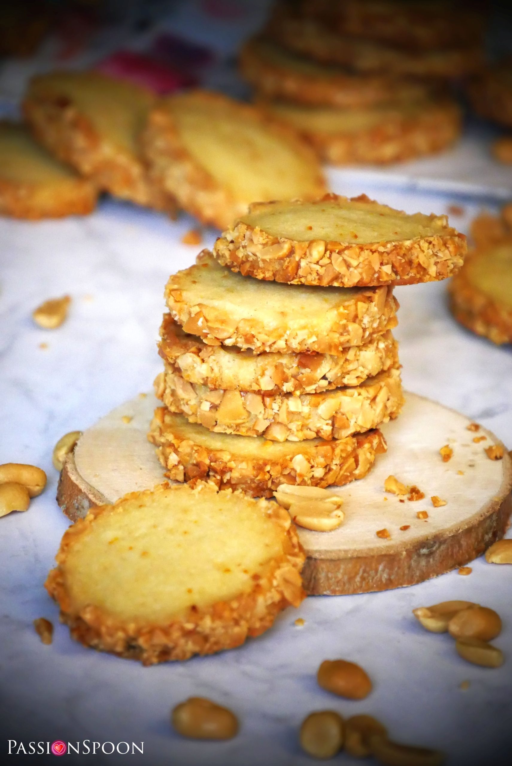 Peanut Heidesand cookies; German shortbread cookies - PassionSpoon