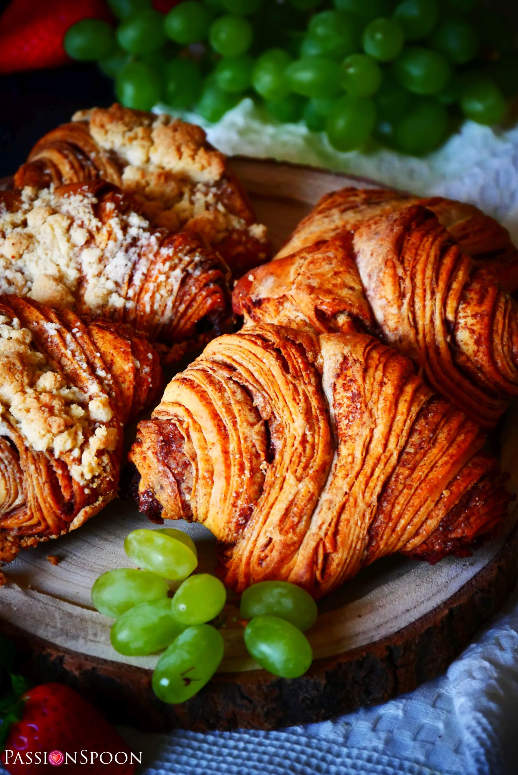 Franzbrötchen; German cinnamon roll from Hamburg - PassionSpoon