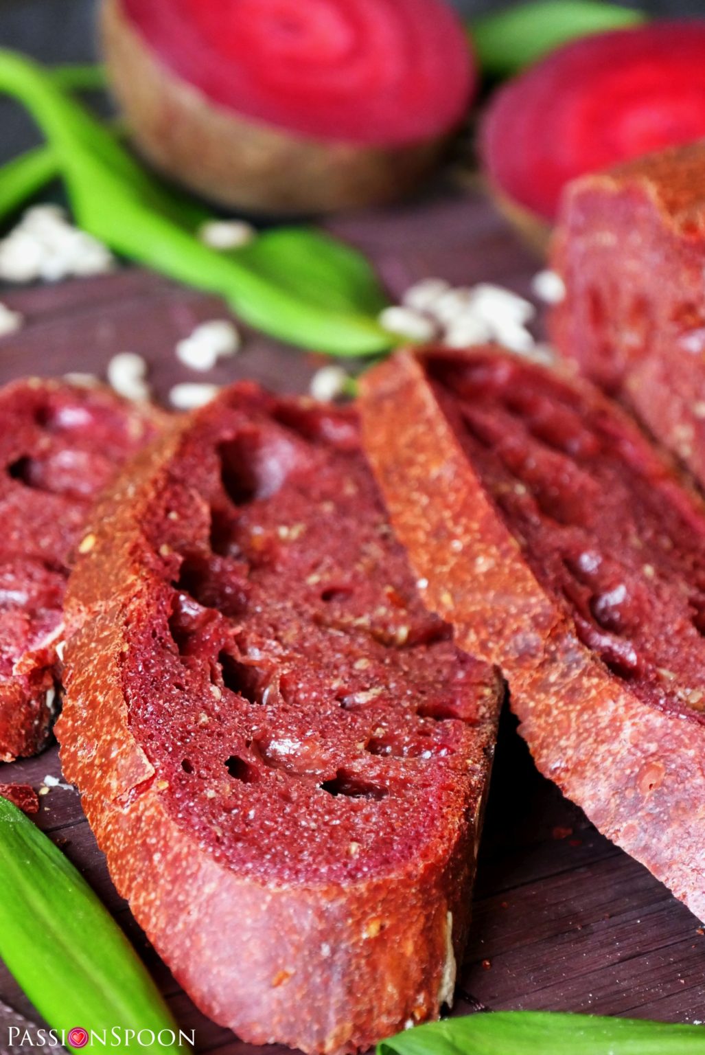 Beetroot sourdough bread; nutritious and healthy bread - PassionSpoon