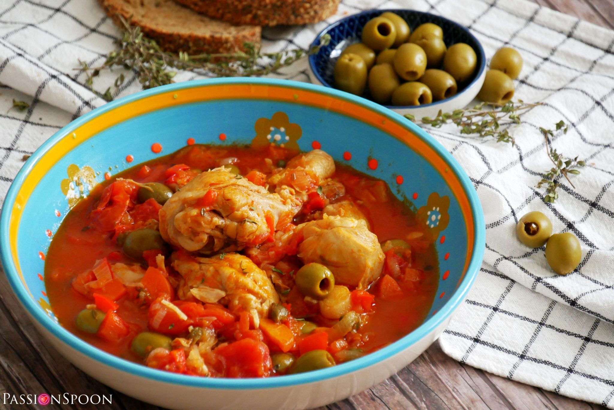 Pollo alla cacciatora; hunter-style chicken - PassionSpoon
