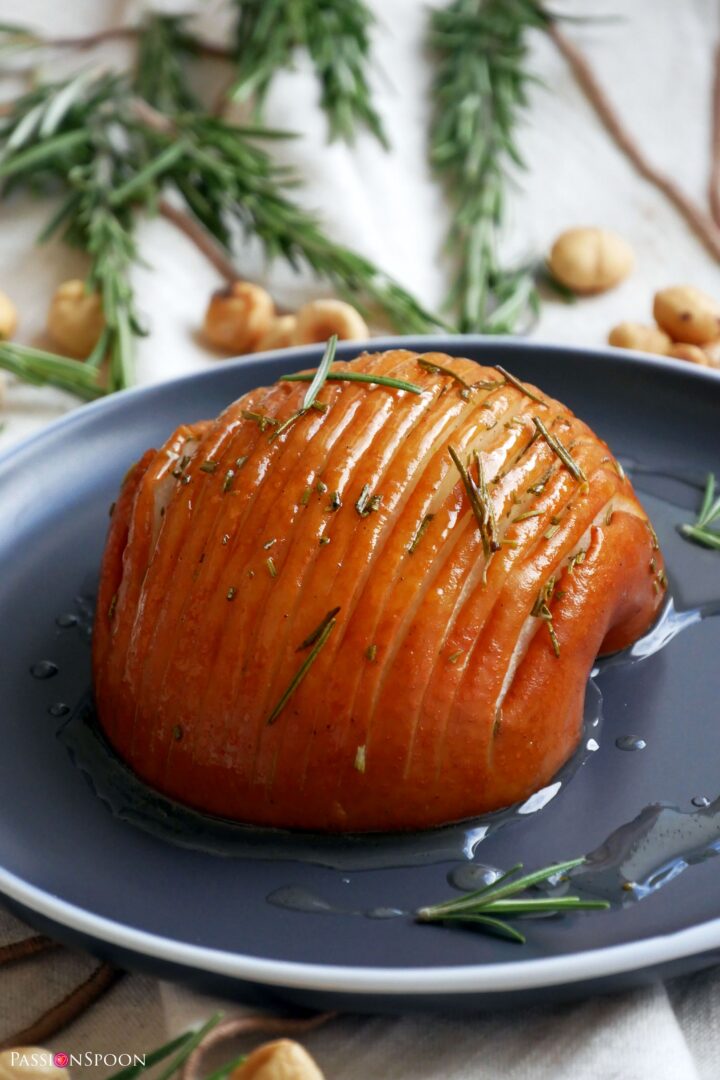 Rosemary Hasselback Asian pear - PassionSpoon